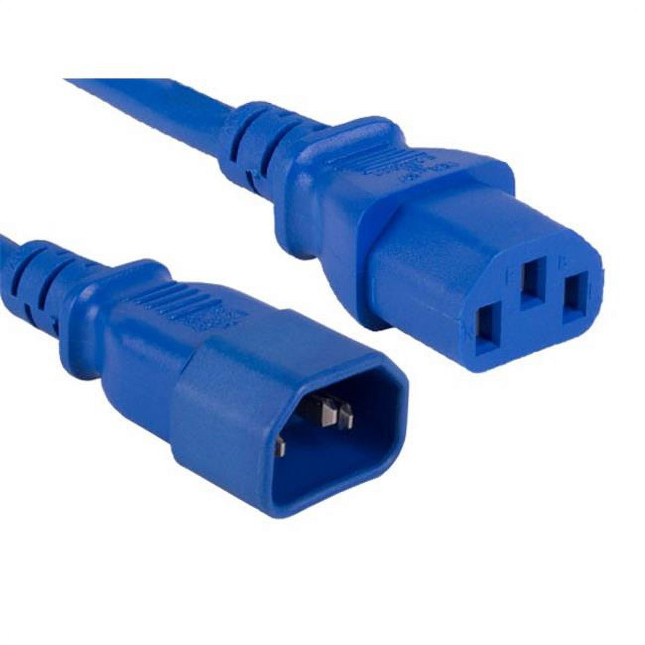 Cable Leader PW131-2204 4 ft. Computer Power Extension Cord IEC320 C13 ...