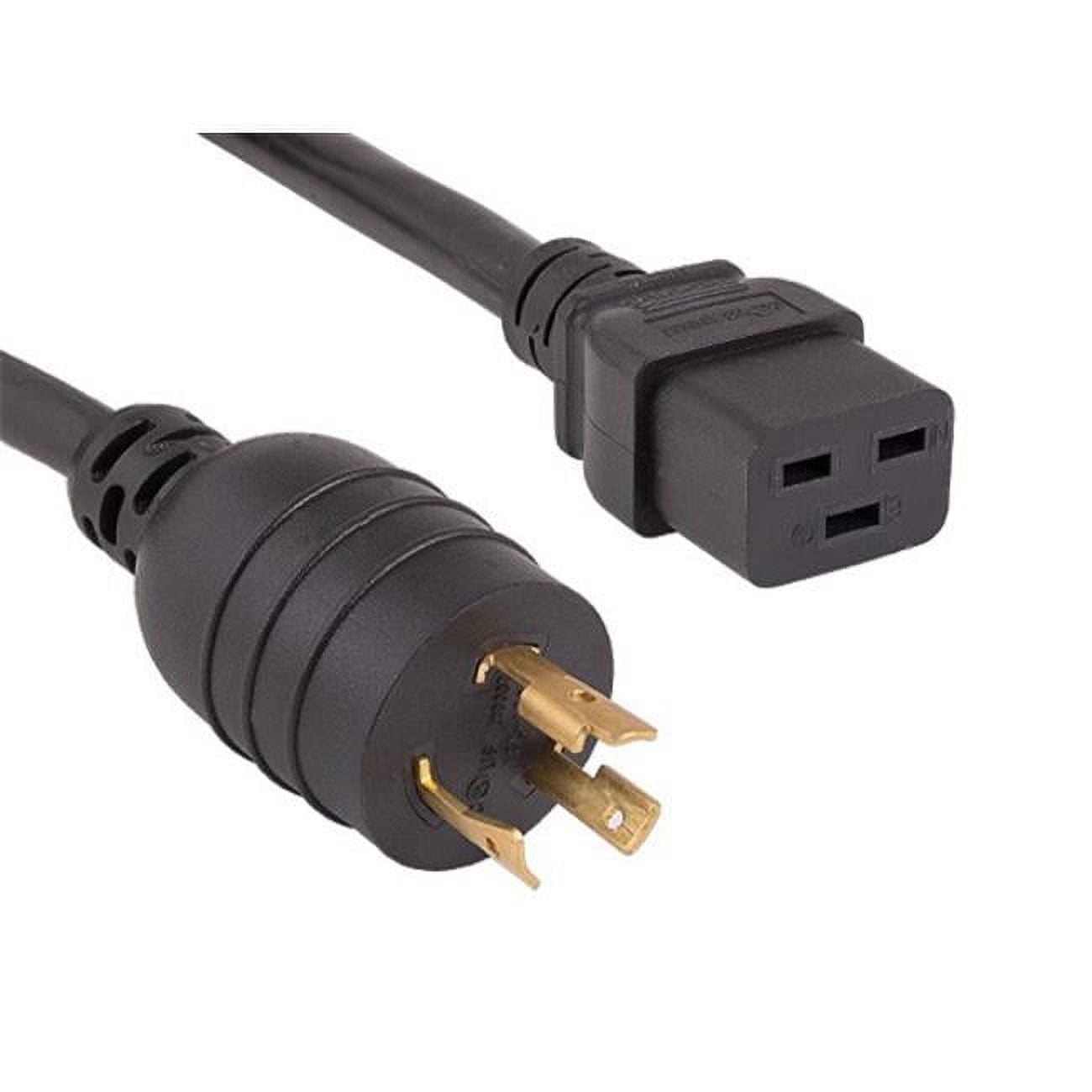 Cable Leader PW142-1208 8 ft. 12 AWG 20A 250V Power Cord - Black, NEMA ...