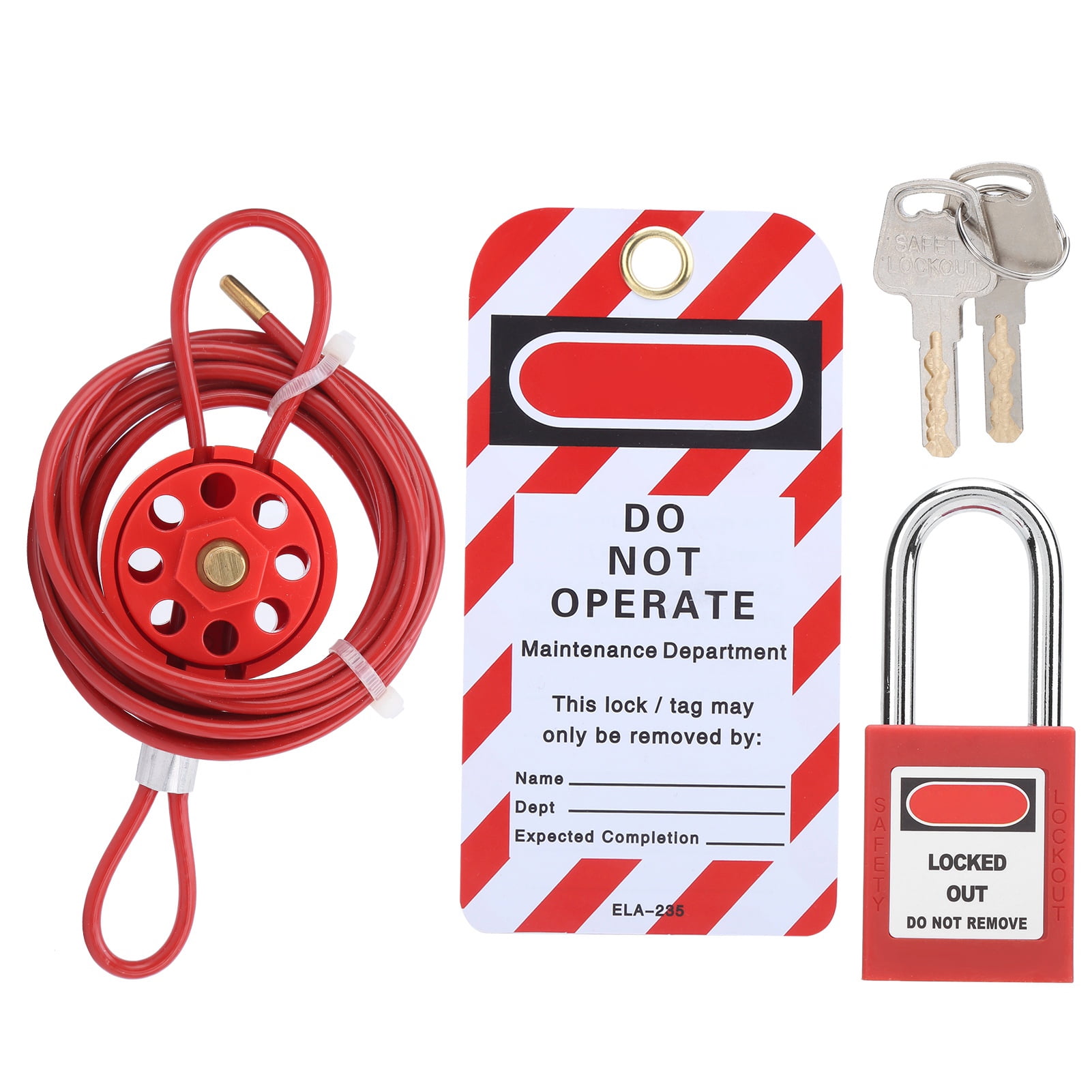 Cable Lock Kit Adjustable Insulation Universal for Valve Red Energy ...