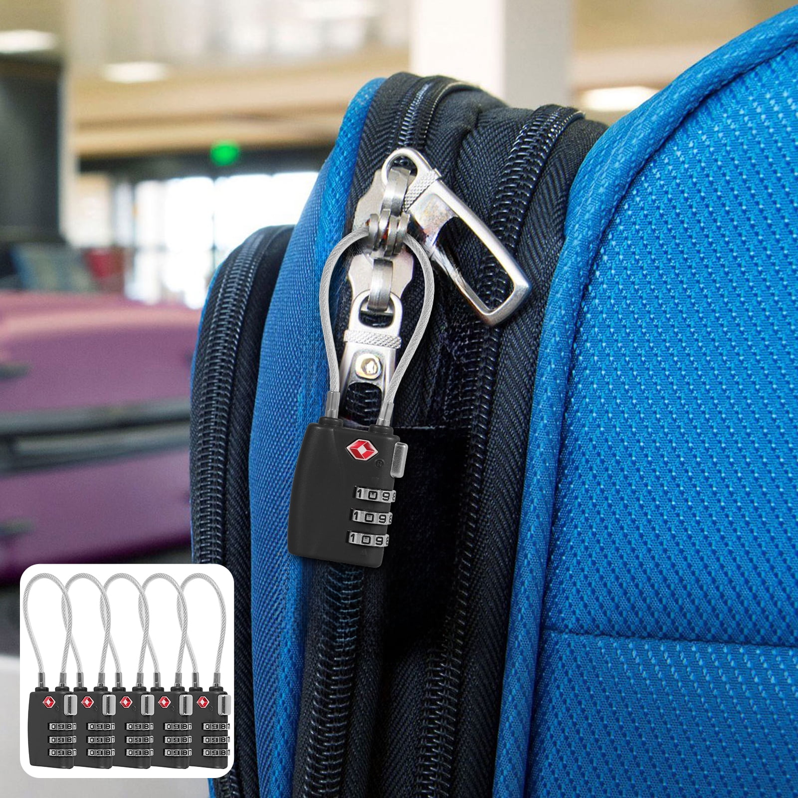 Cable Luggage Locks Versatile Sturdy Luggage Suitcase Baggage Locks ...