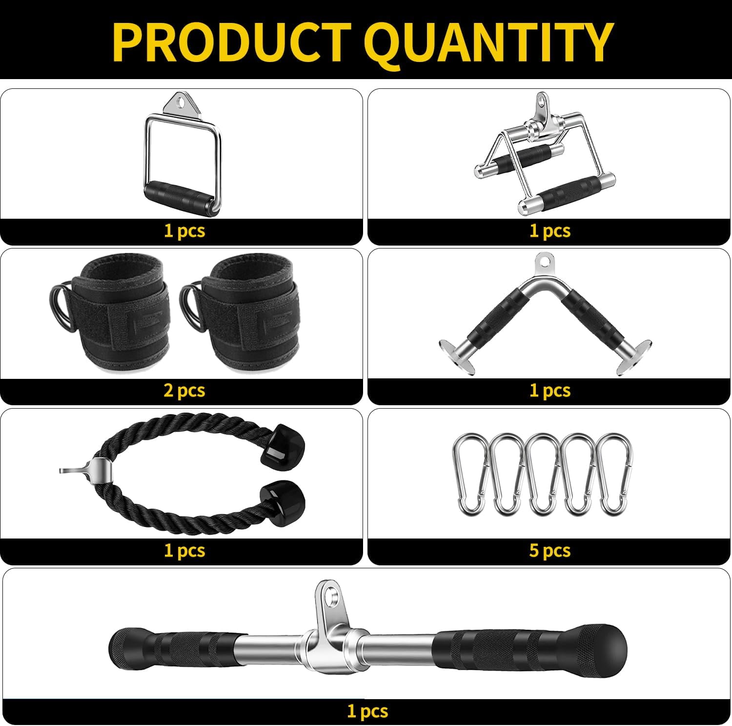 Cable Machine Attachment, LAT Pulldown Attachments, Home Gym ...