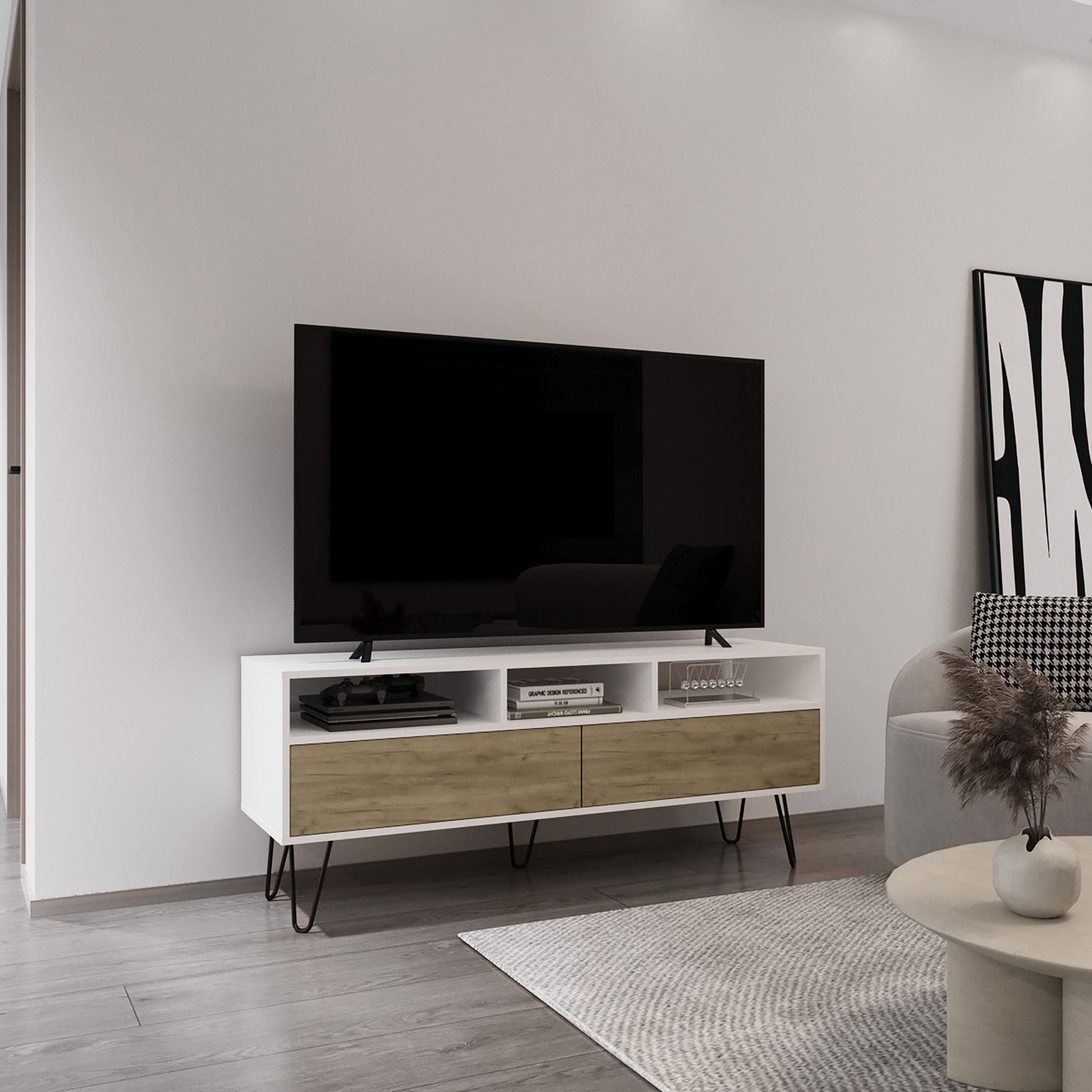 Cable - Managed MDF TV Stand+Ample Storage Capacity" - "Living Room ...
