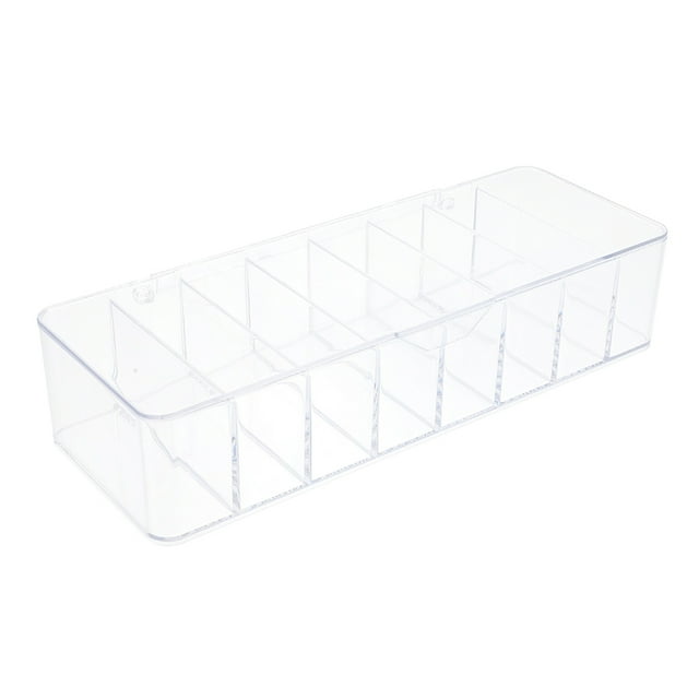 Cable Management Box 8 Sections Clear Cord Organizer Box for Cable Ties ...