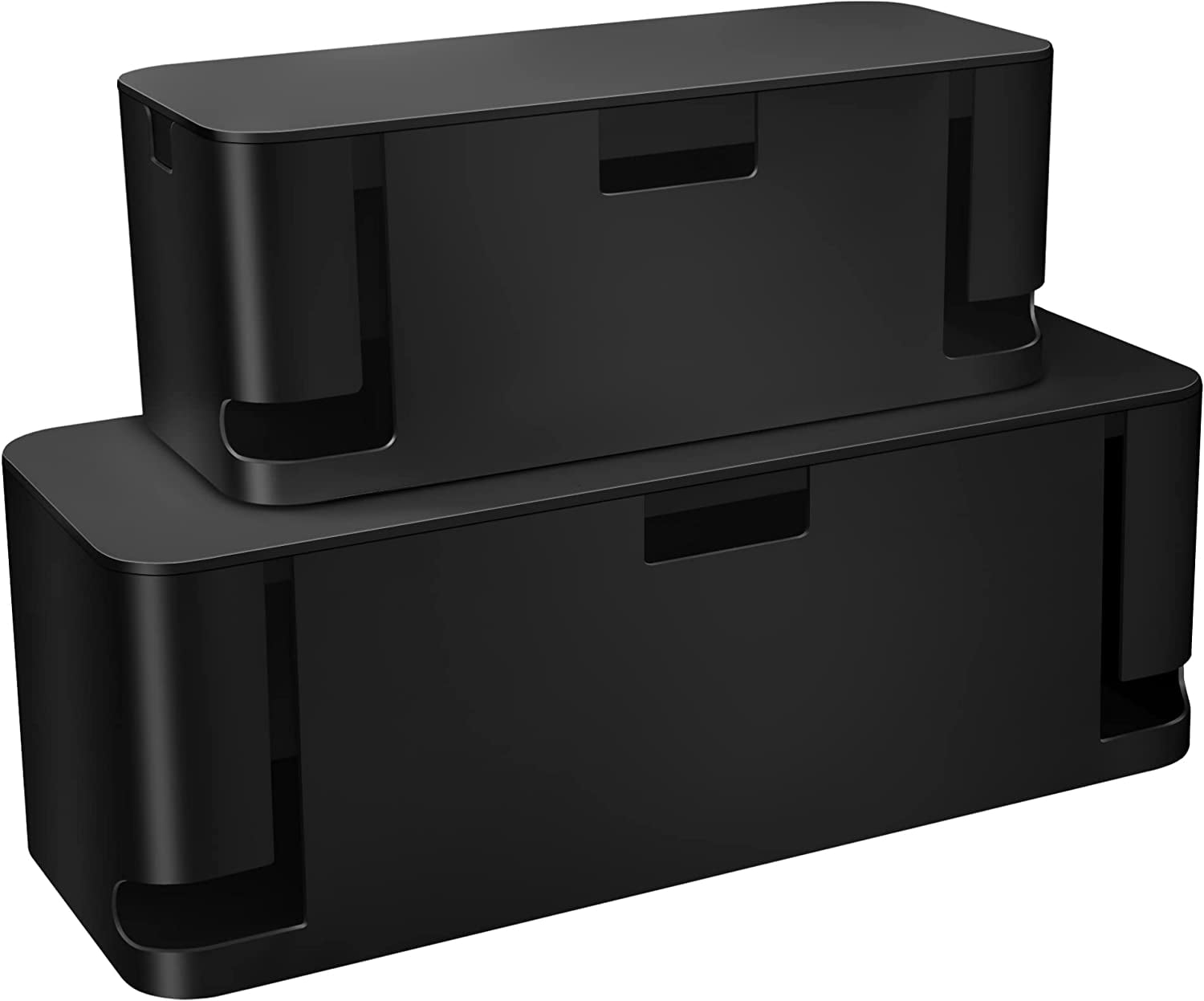 Cable Management Box Black, 2Pack Cord Organizer Box - Extra Large and ...