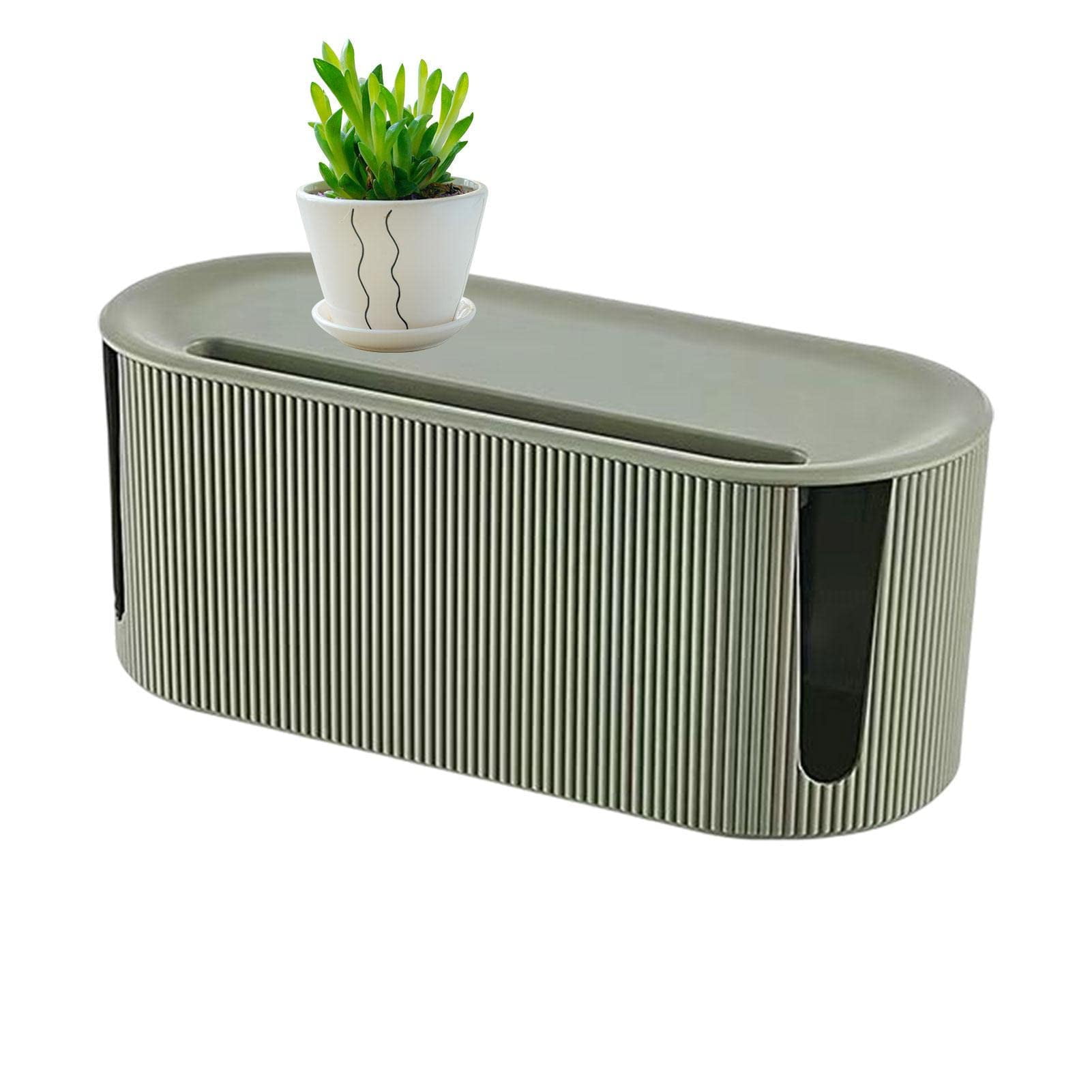 Cable Management Box,Brown Wire Organizer Box ABS Dustproof Cable Tidy ...