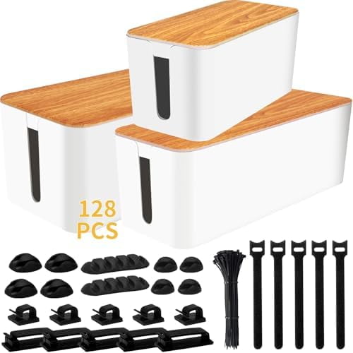 Cable Management Box Cable Management Kit for Power Strip to Hide Wires ...