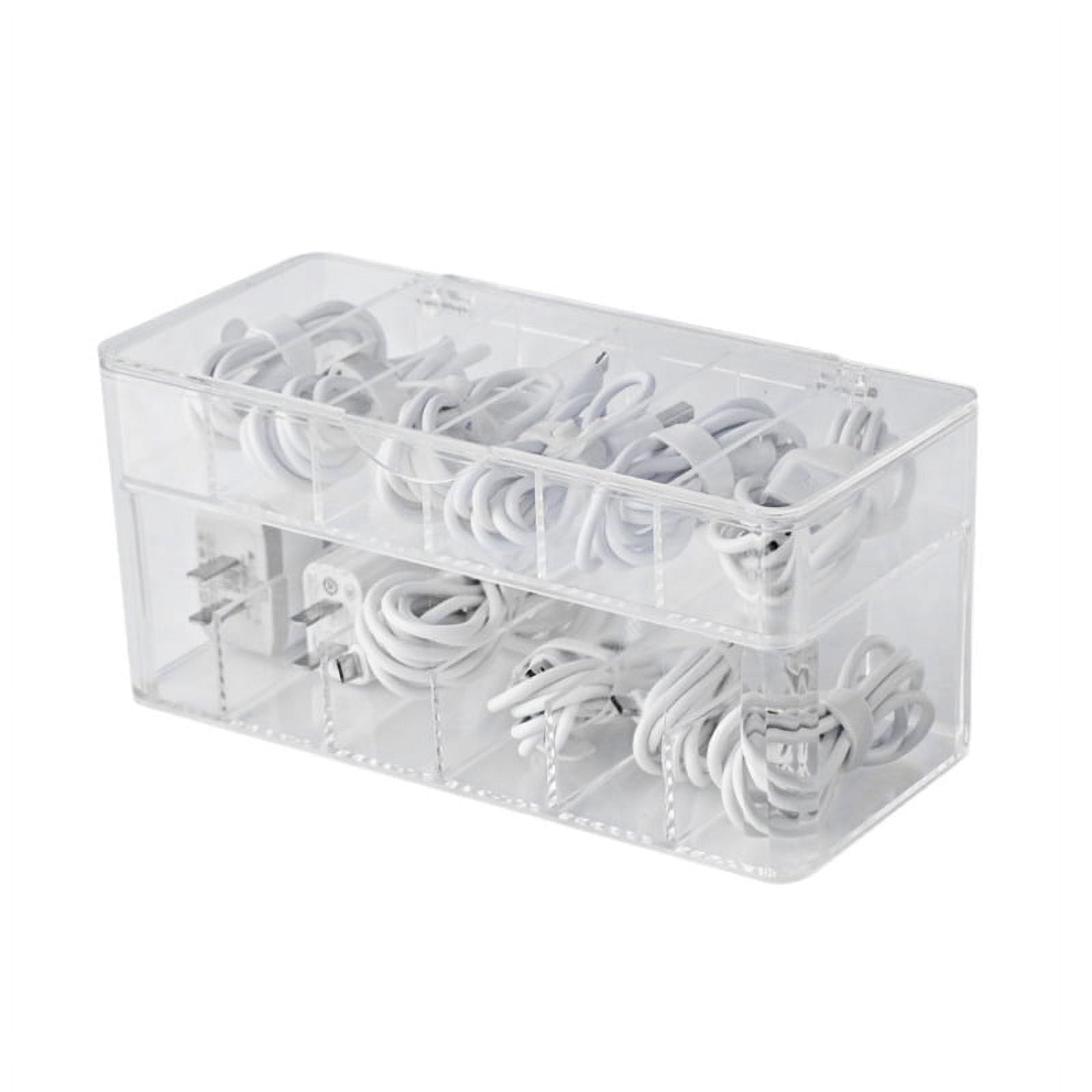 Cable Management Box Clear Cord Organizer Cord Storage Multi ...