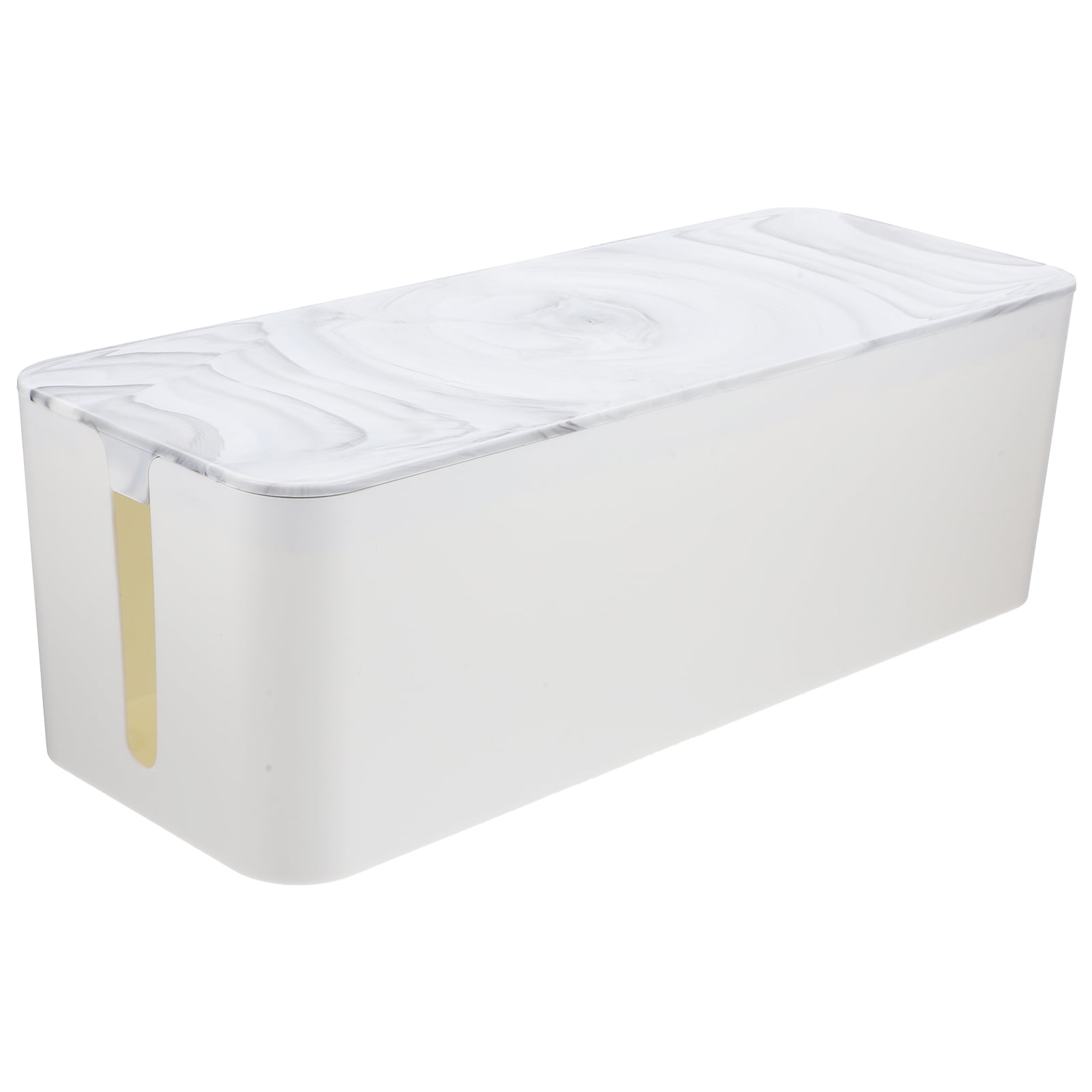 Cord Organizer Wire Box with Bamboo Lid 1 Set Cable - Walmart.com