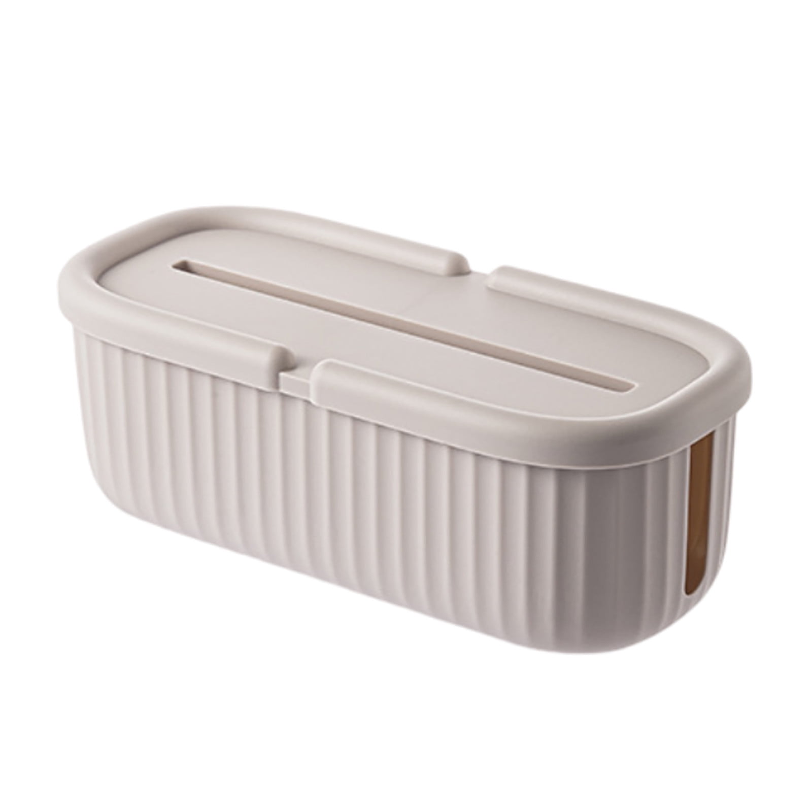 Cable Management Box Desk Cord Organizer with Groove Cover Cord Hider ...