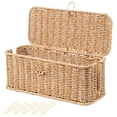 Cable Management Box Natural M Rattan Style Cord Organizer for Desk ...