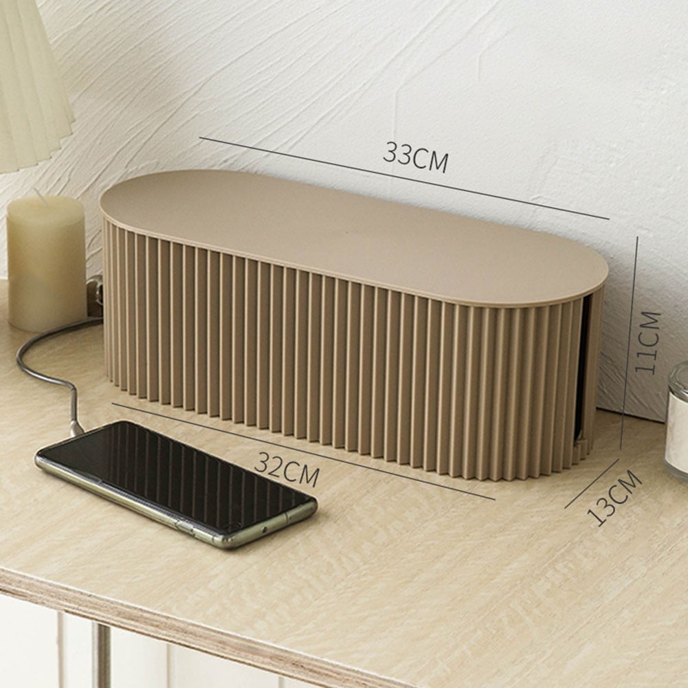 Cable Management Box Power Strip Organizer Storage Container with ...