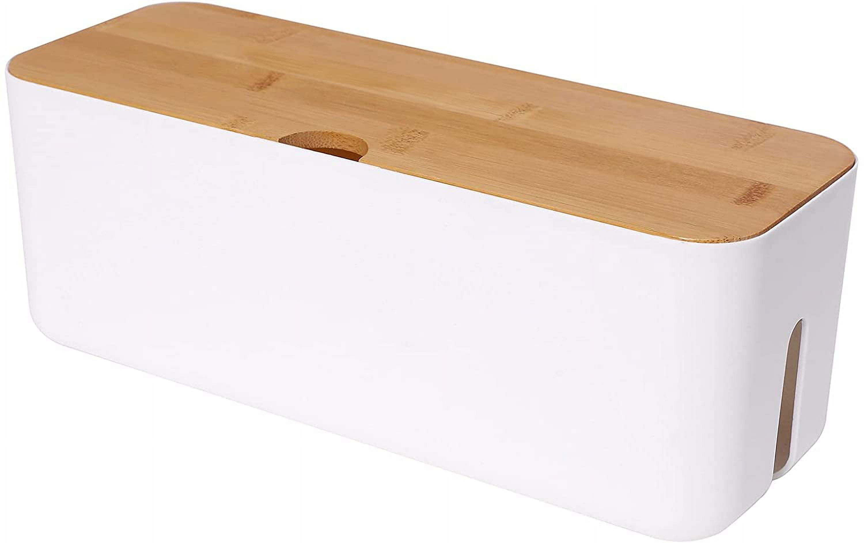 Cable Management Box Small White Cable Organizer Box for Extension Cord ...