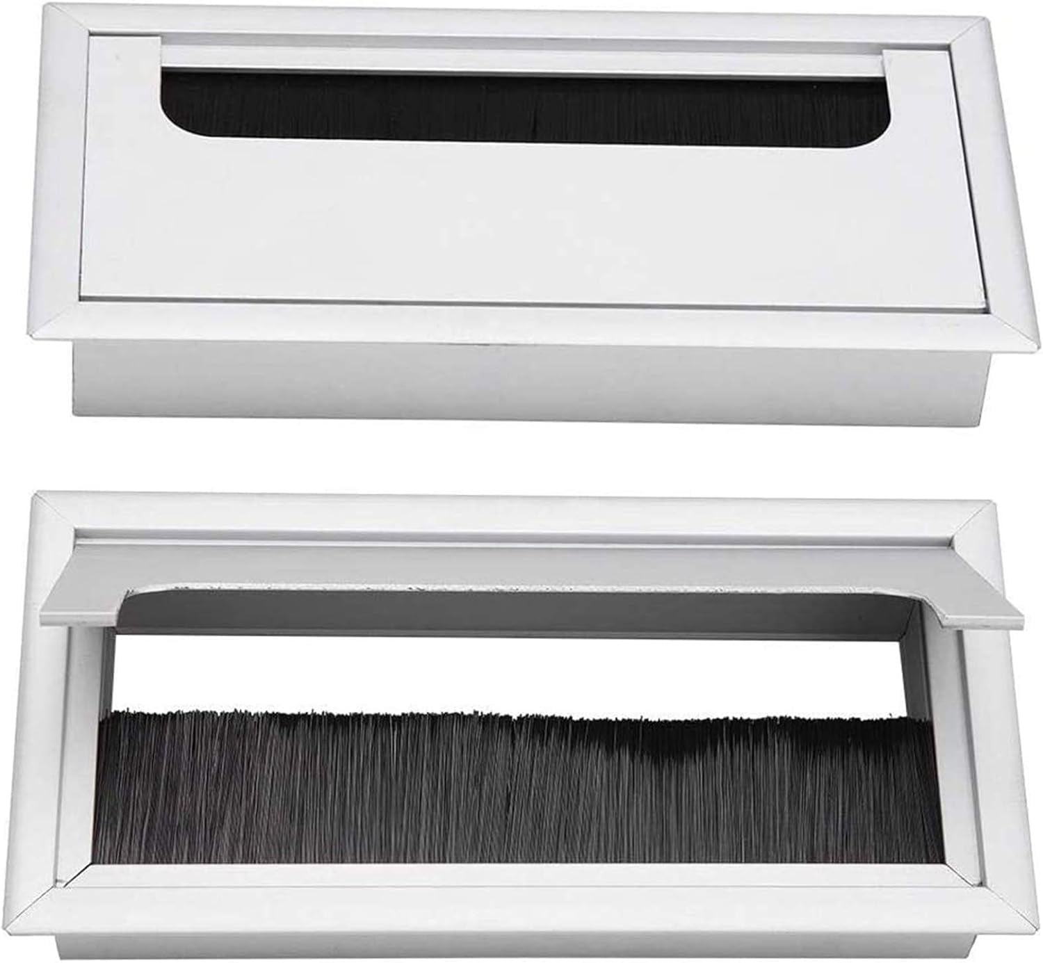 Cable Management Square Desk Hole Cover with Cable Sleeve & Dust Guard ...