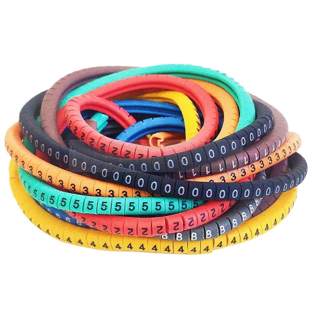Cable Marker Wire Label EC-0 EC-1 1000pcs Mark Number 0 to 9 Cable ...