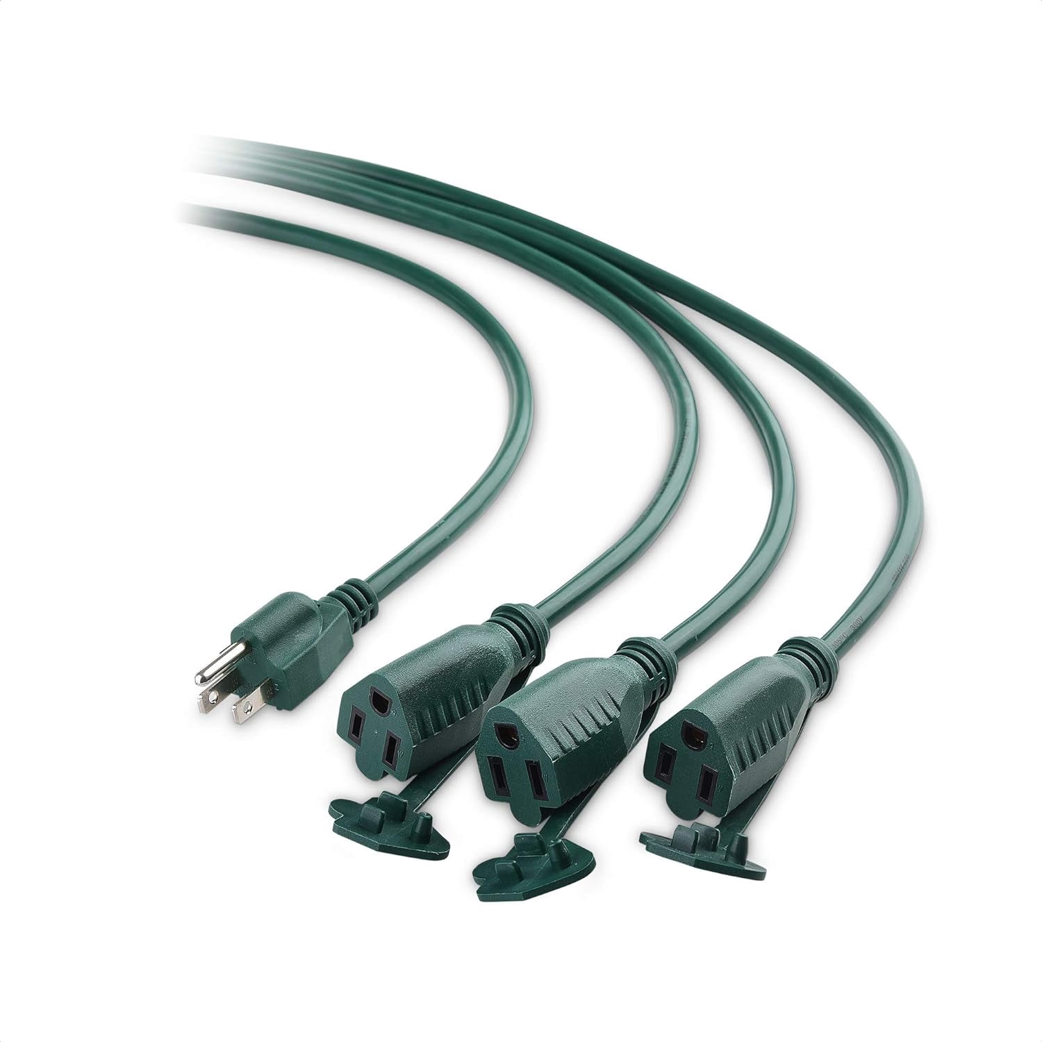 Cable Matters 16/3 SJTW Weather Resistant 3 Way Outdoor Outlet Splitter ...