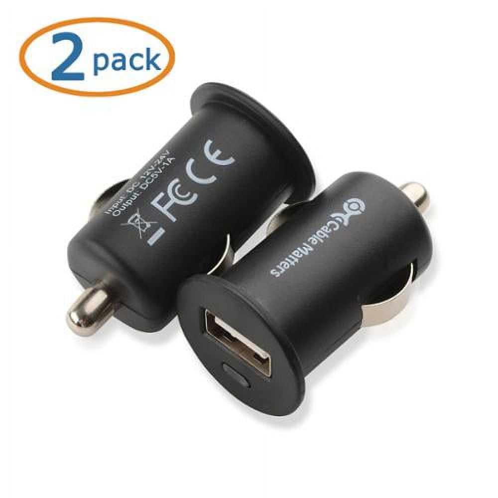 Cable Matters (2-Pack) 5W/1A Mini USB Car Charger in Black - Walmart.com