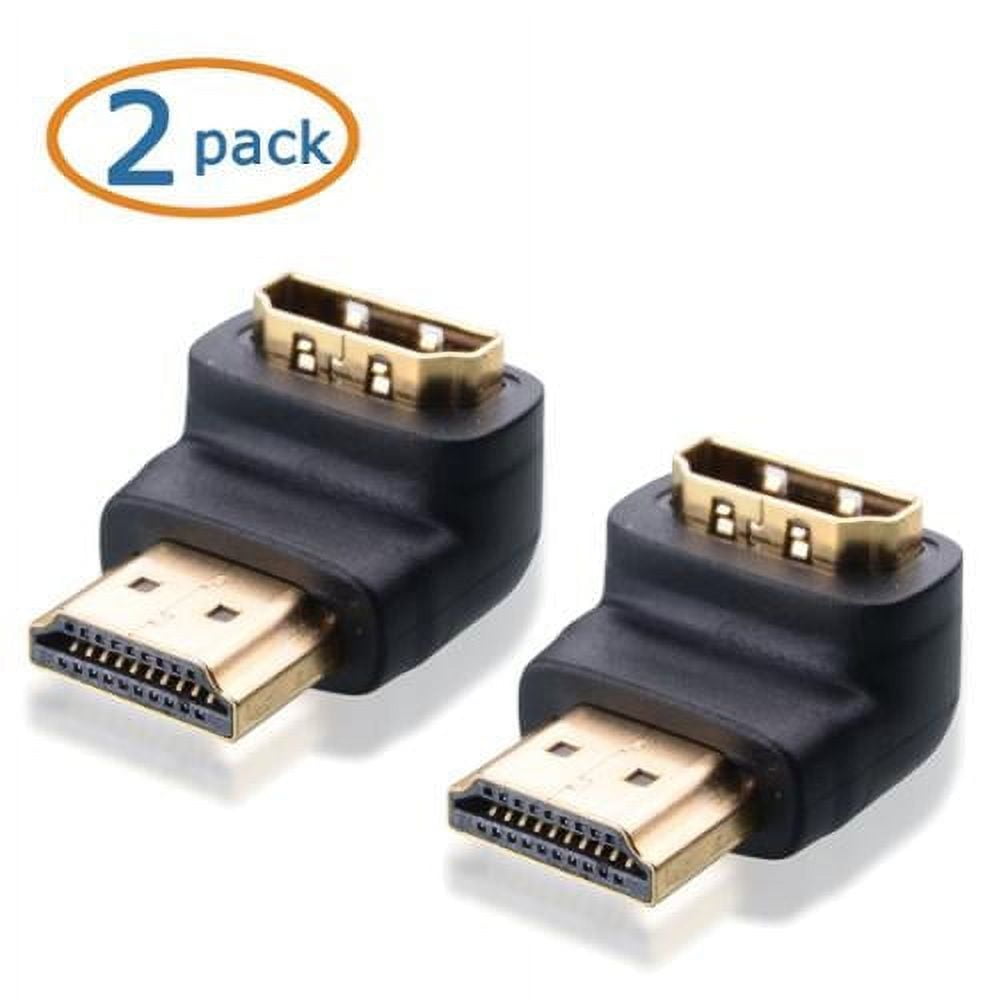 Cable Matters 2-Pack HDMI Right Angle Adapter, 90 Degree, Male to ...