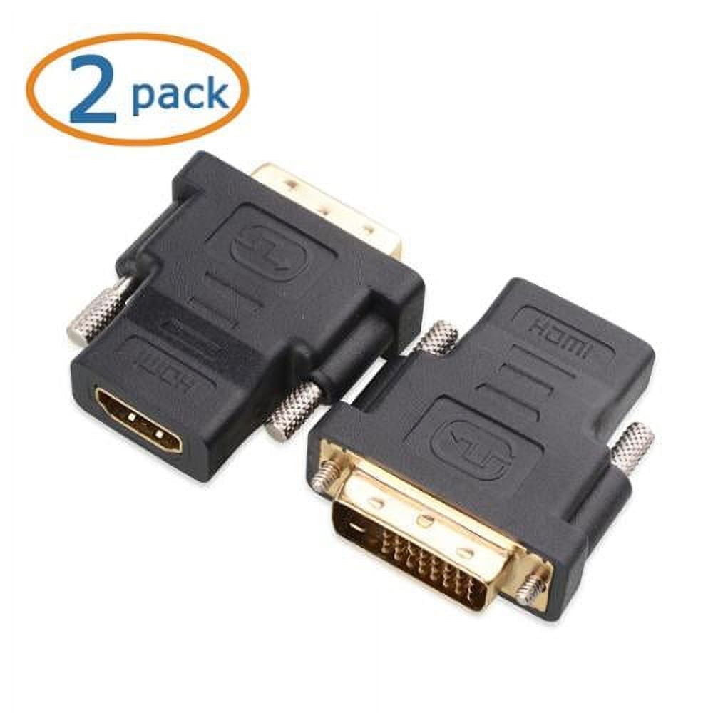 Cable Matters (2 Pack) DVI to HDMI Male to Female Connector Converter ...