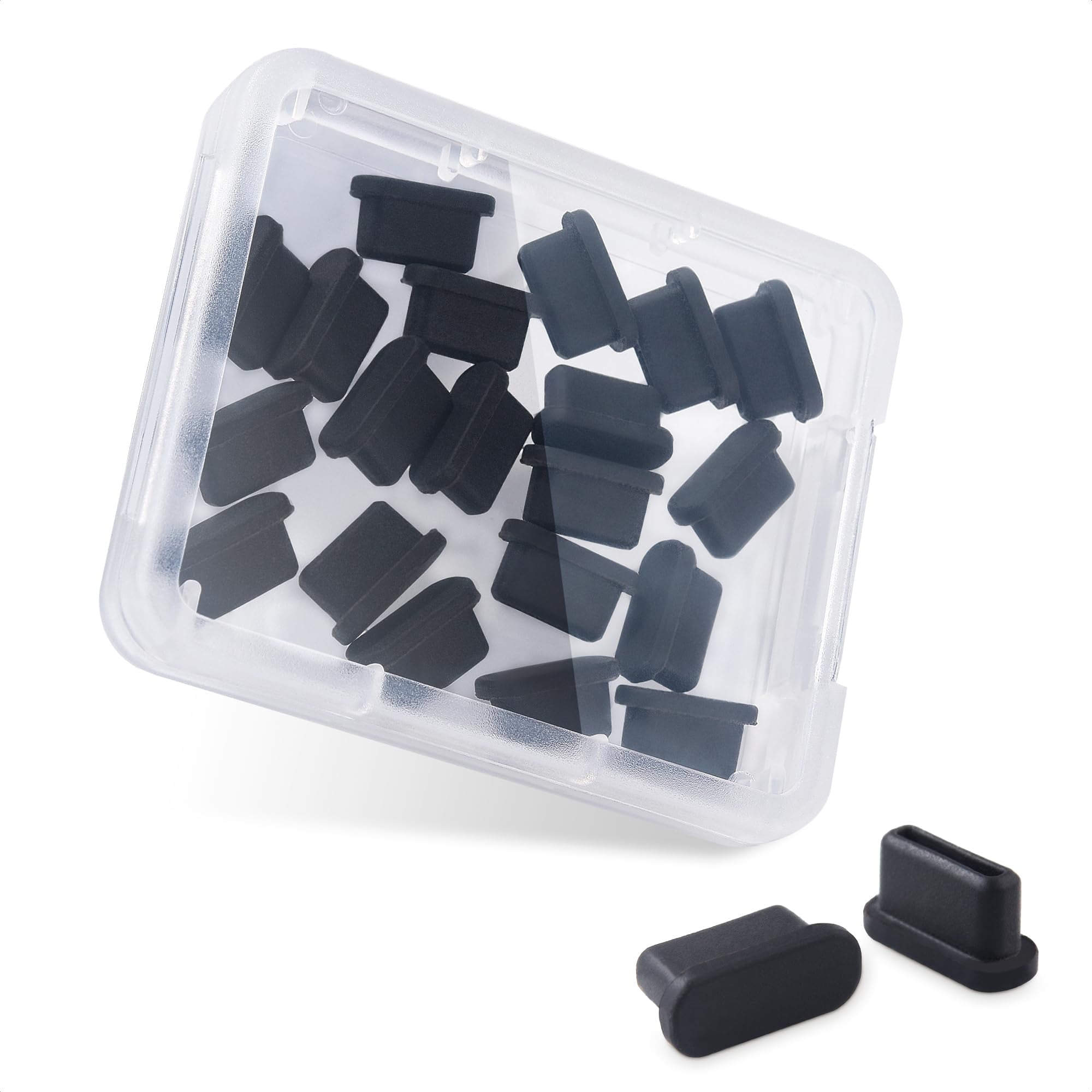 Cable Matters USB-C Dust Covers, 20-Pack, Black Silicone, USB-C ...