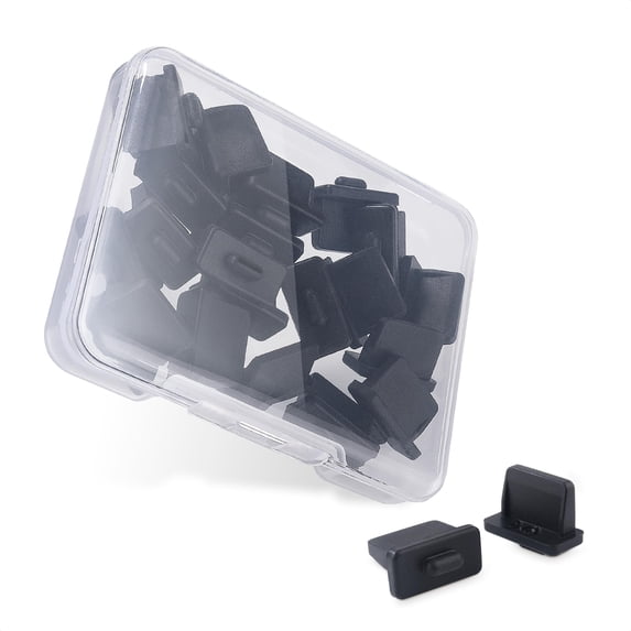 Cable Matters 20-Pack USB Port Covers in Black (USB Dust Cover USB Port ...