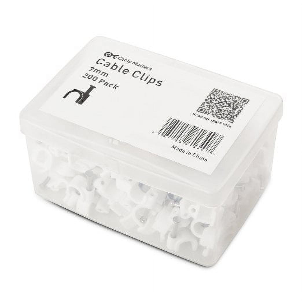 Cable Matters (200-Pack) Nail-In Cable Clips - Walmart.com