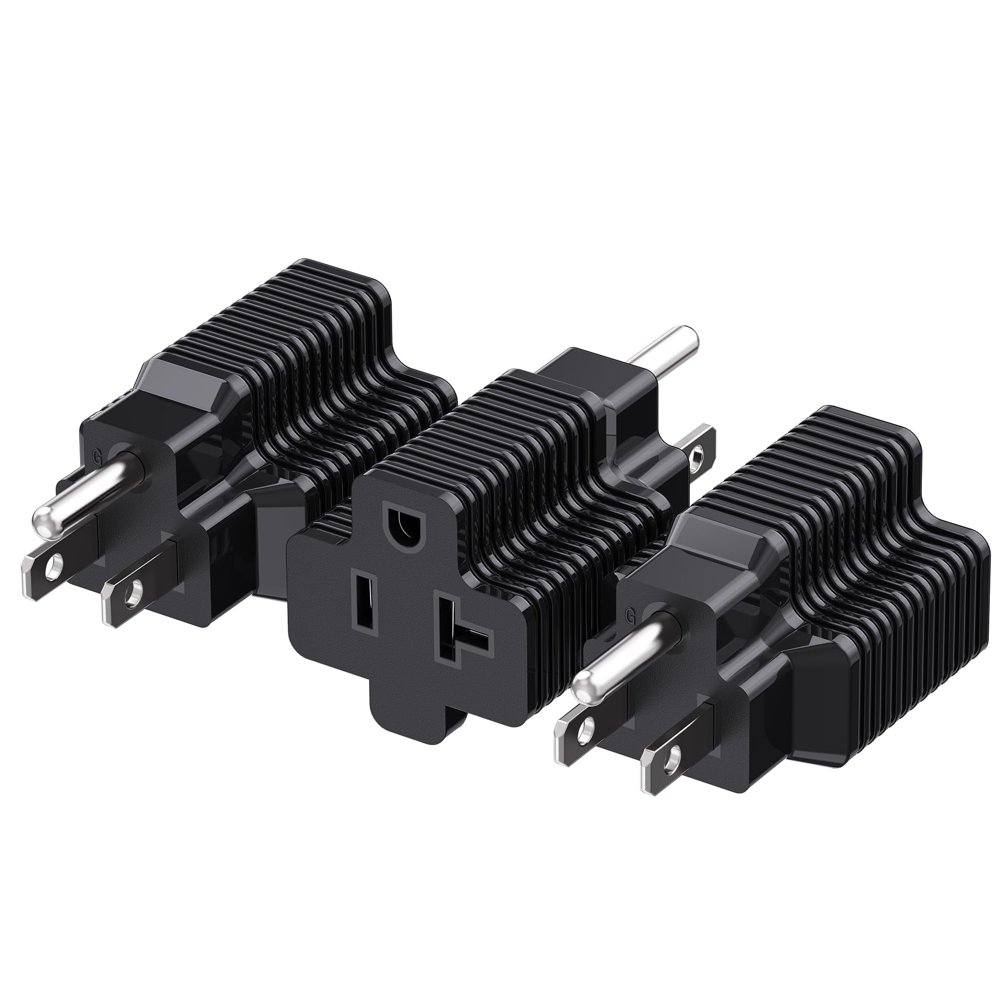 Cable Matters 3-Pack 15 Amp to 20 Amp Adapter Plug 20 Amp to 15 Amp ...