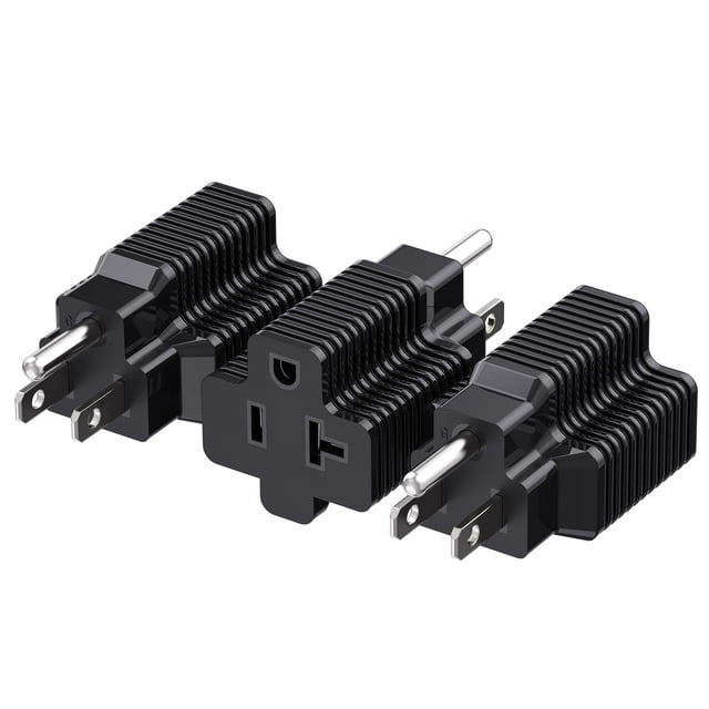 Cable Matters 3-Pack 15 Amp to 20 Amp Adapter Plug 20 Amp to 15 Amp ...