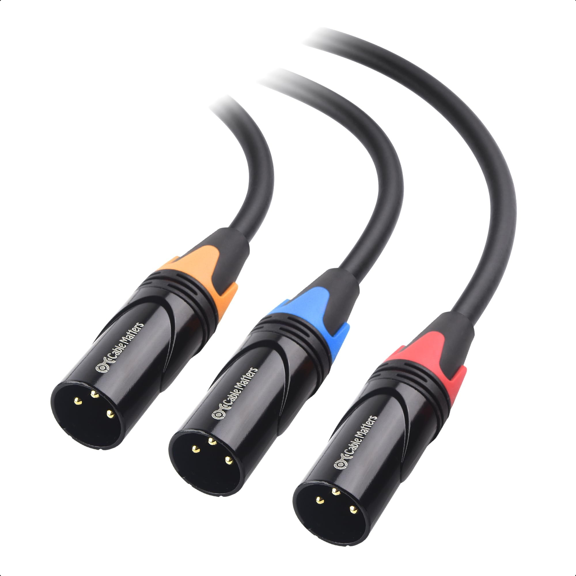 Cable Matters 3-Pack Color-Coded Premium Shielded XLR Cables 3 Feet ...