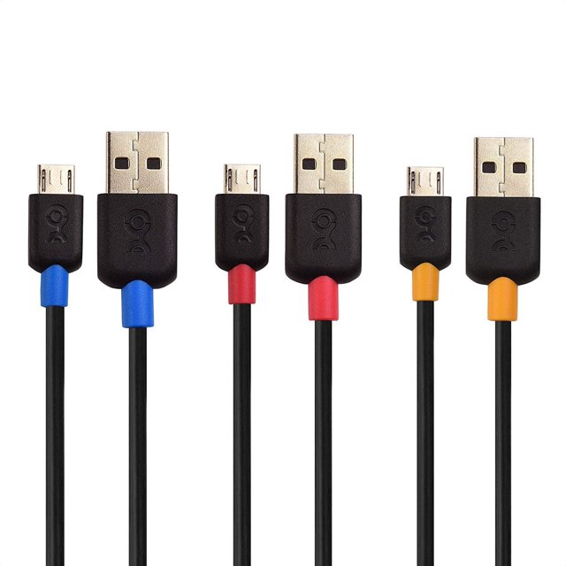 Cable Matters 3-Pack Short USB to Micro USB Cable (Micro USB Charging ...