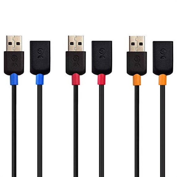 Cable Matters 3-Pack Short USB Extender Cord - Male to Female, 3 ft ...