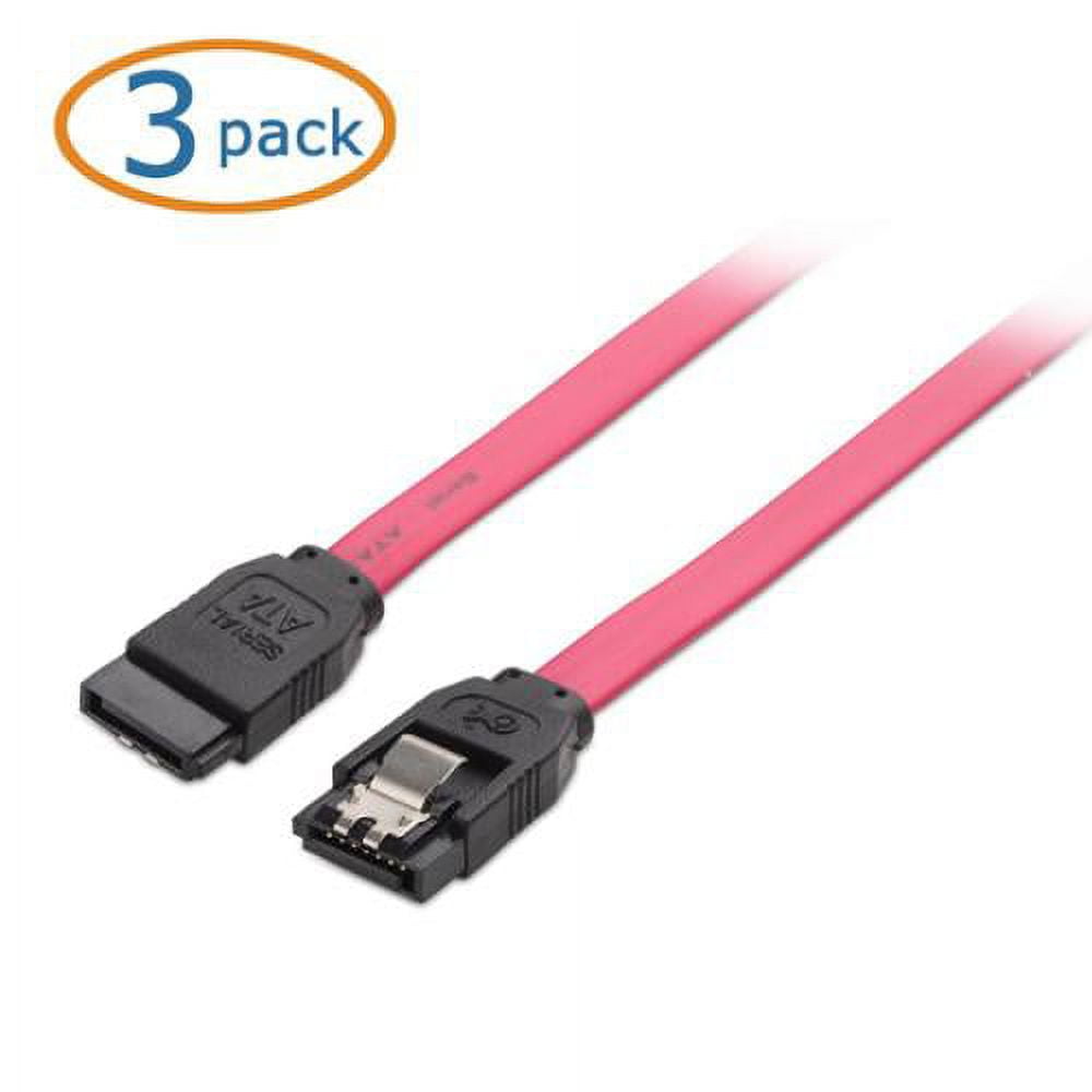 Cable Matters 3-Pack Straight SATA III 6.0 Gbps SATA Cable (SATA 3 ...