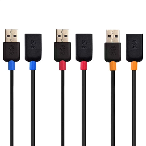 Cable Matters 3-Pack PC USB to USB Extension Cord for Long Data ...