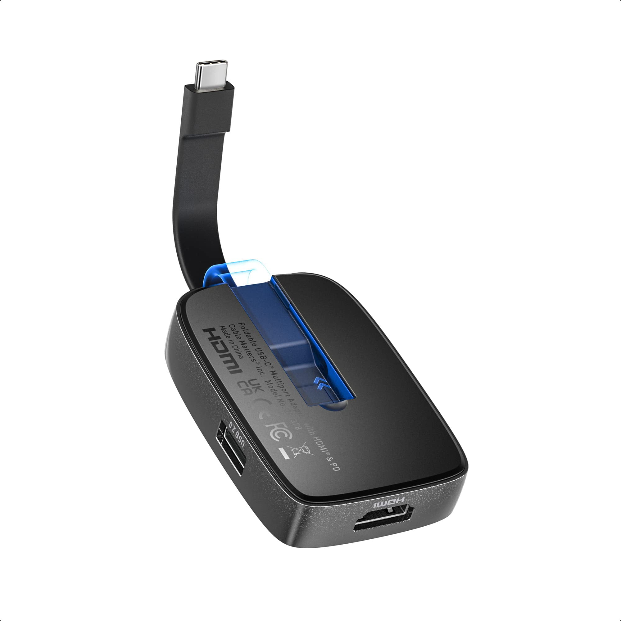 Cable Matters 4-in-1 Portable USB C Hub HDMI 4K 60Hz 100W Charging for ...