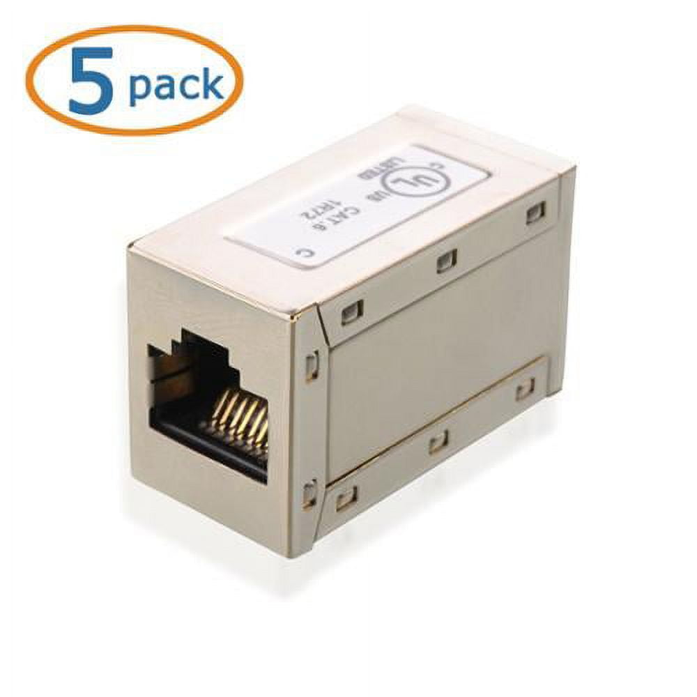Cable Matters (5 Pack) RJ45 Shielded Metal Cat6 In-Line Couplers in ...