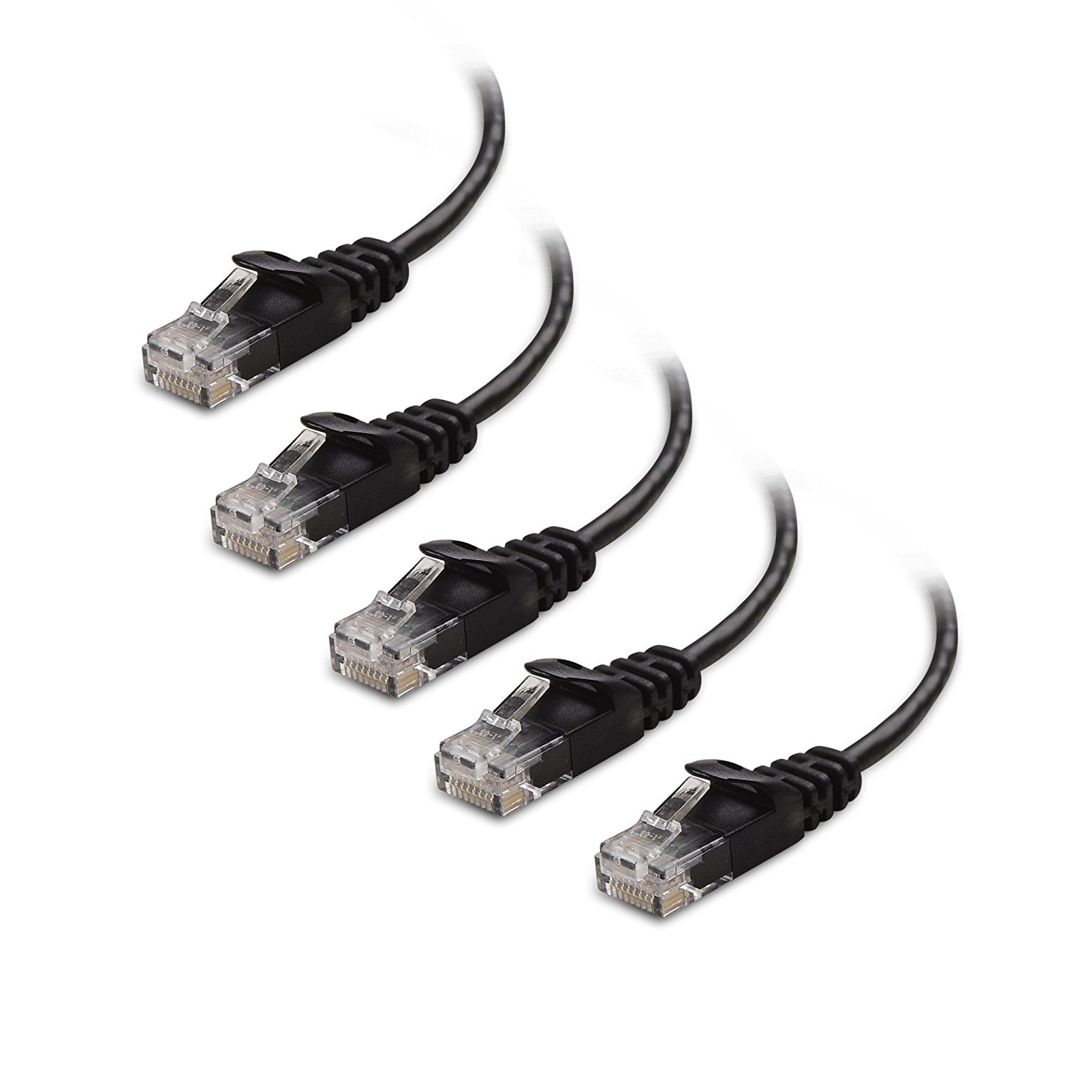 Cable Matters 5-Pack Snagless Cat 6 / Cat6 Ultra Thin Ethernet Cable ...