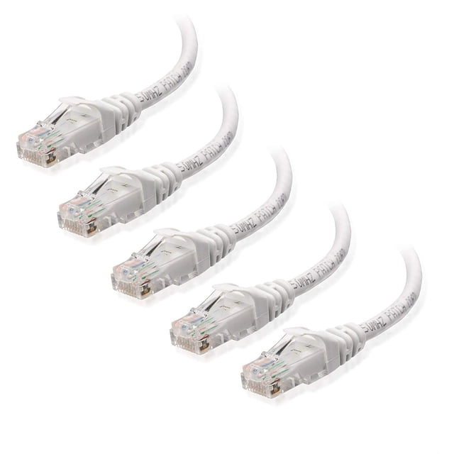 Cable Matters 5-Pack Snagless Cat 6 Ethernet Cable 14 ft (Cat 6 Cable ...