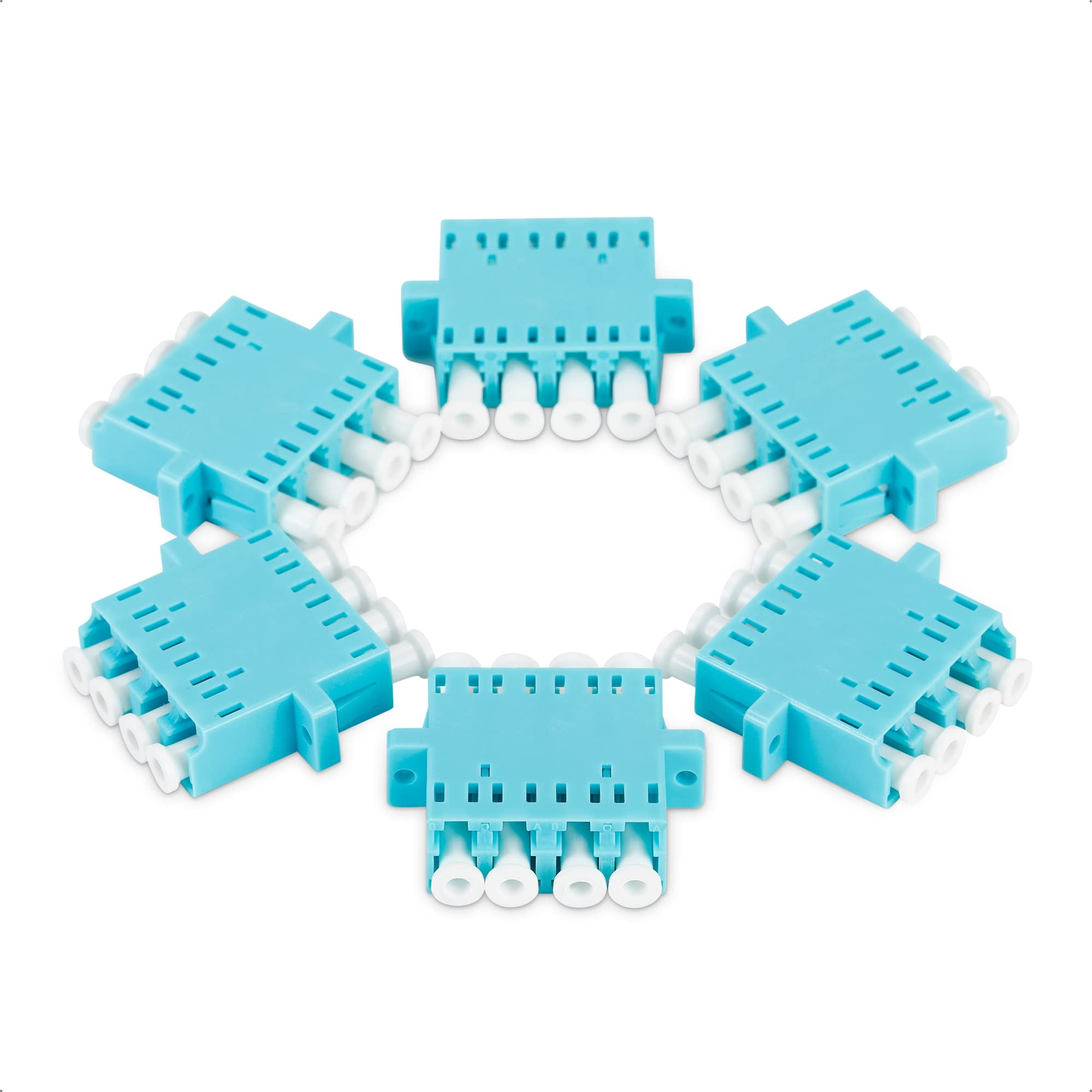 Cable Matters 6-Pack LC to LC UPC Quad OM3/OM4 Multimode Fiber Optic Adapter OM3/OM4 LC Fiber ...