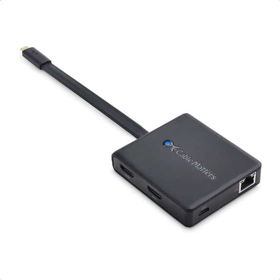 Cable Matters Dual Monitor USB C Hub (USB C Dock) with Dual 4K HDMI, 2x ...