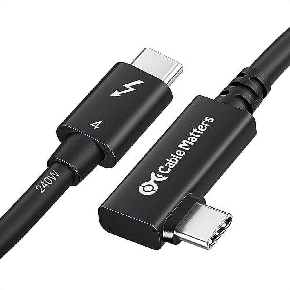 Cable Matters [Intel Certified] 40Gbps Right Angle Thunderbolt 4 Cable ...