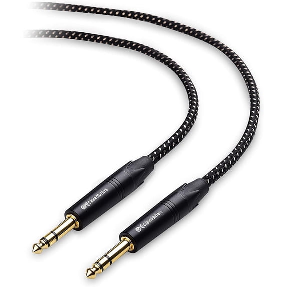 Cable Matters Premium Braided Balanced 1/4 Inch TRS Cable 10 ft (1/4 to ...