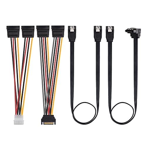 Cable Matters SATA III Data Cable and SATA Power Cable Kit with ...