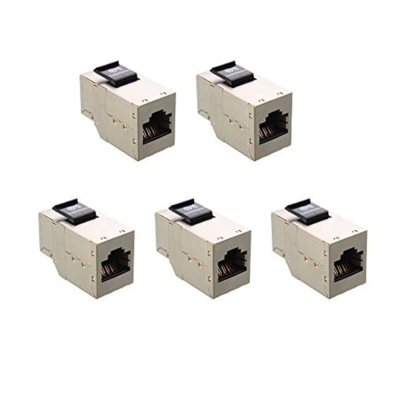 Cable Matters UL Listed 5-Pack RJ45 Shielded Cat6 Keystone Jack in-Line ...