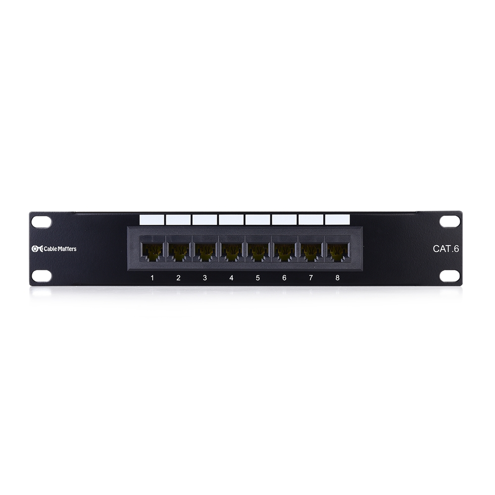Cable Matters UL Listed Mini 8-Port Patch Panel with Mounting Bracket ...