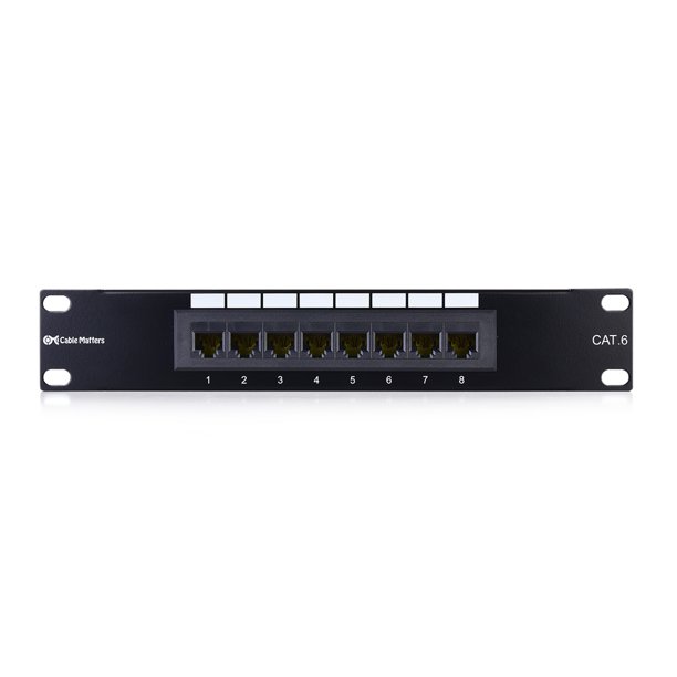 Cable Matters UL Listed Mini 8-Port Patch Panel with Mounting Bracket ...