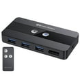 Cable Matters USB 3.0 KVM Switch DisplayPort 1.4 for 2 Computers with ...