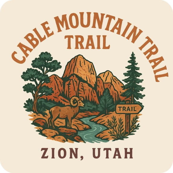 Cable Mountain Trail Keepsakes Souvenir Vinyl Sticker – Destination ...