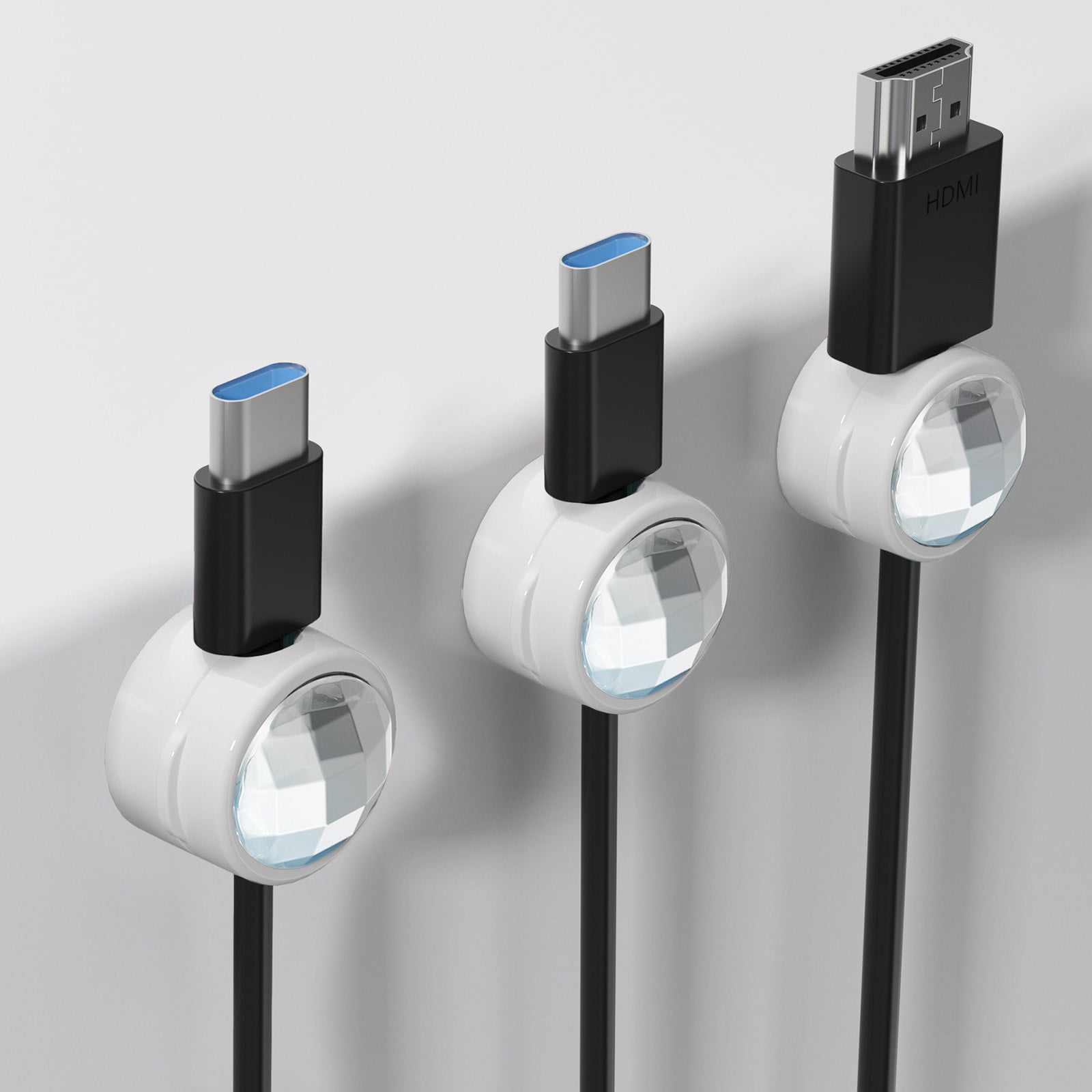 Cable Organizer Clips Set – Desktop Cord Management Hook for Charging ...