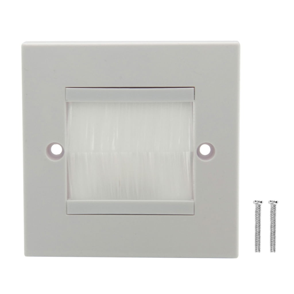 Cable Passthrough Wall Outlet Cable Entry Cover Flush Brush Wall Plate ...