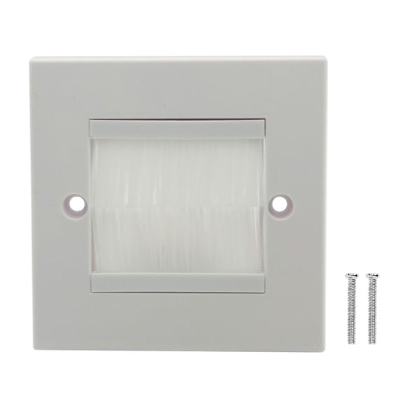 Cable Passthrough Wall Outlet Cable Entry Cover Flush Brush Wall Plate ...
