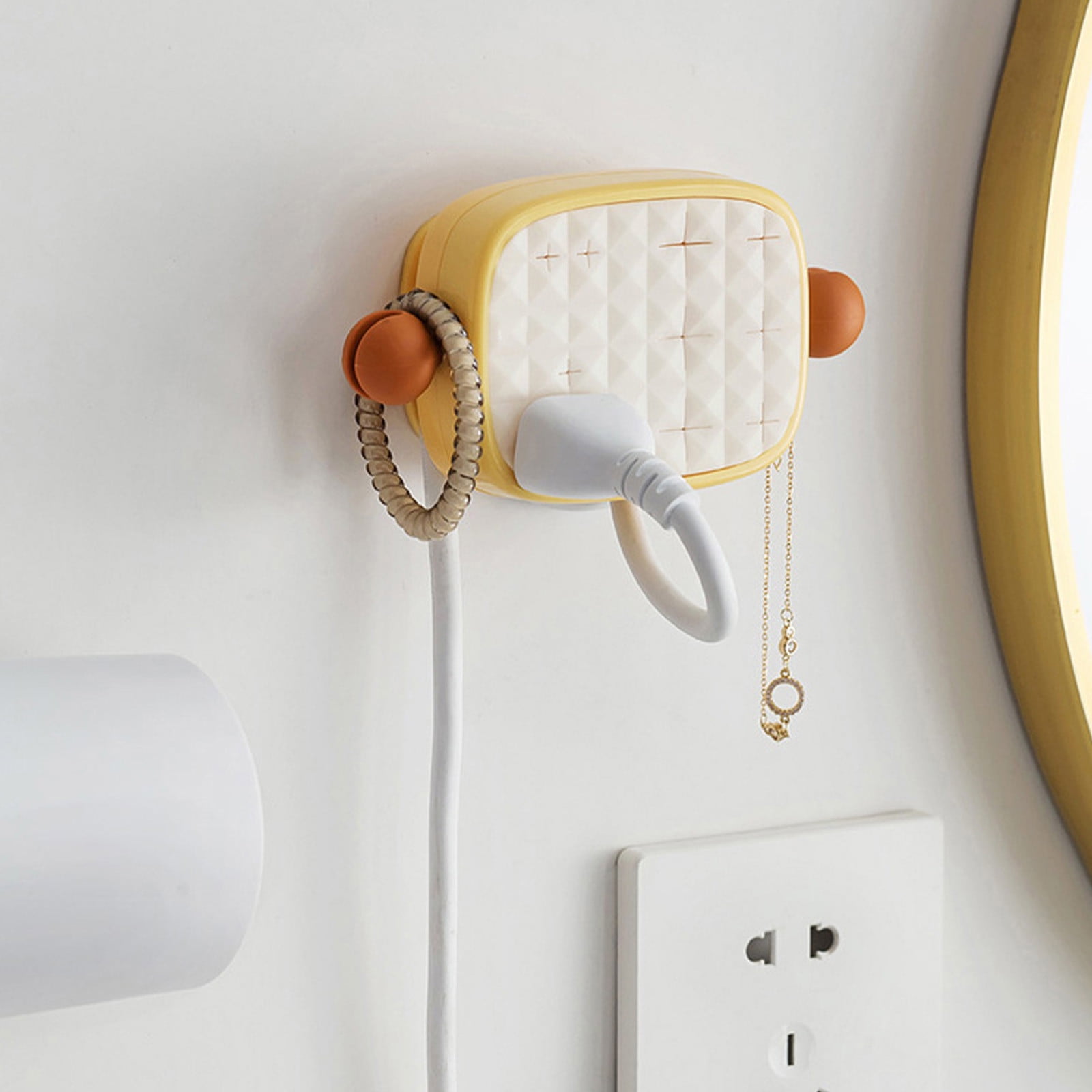 Cable Plugs Management Portable Wall Mount Cord Plug Wire Storage ...